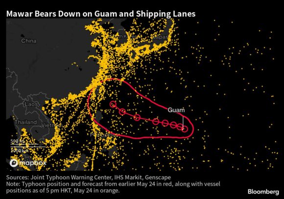 Typhoon Mawar Is Triple Threat to US Pacific Territory Guam