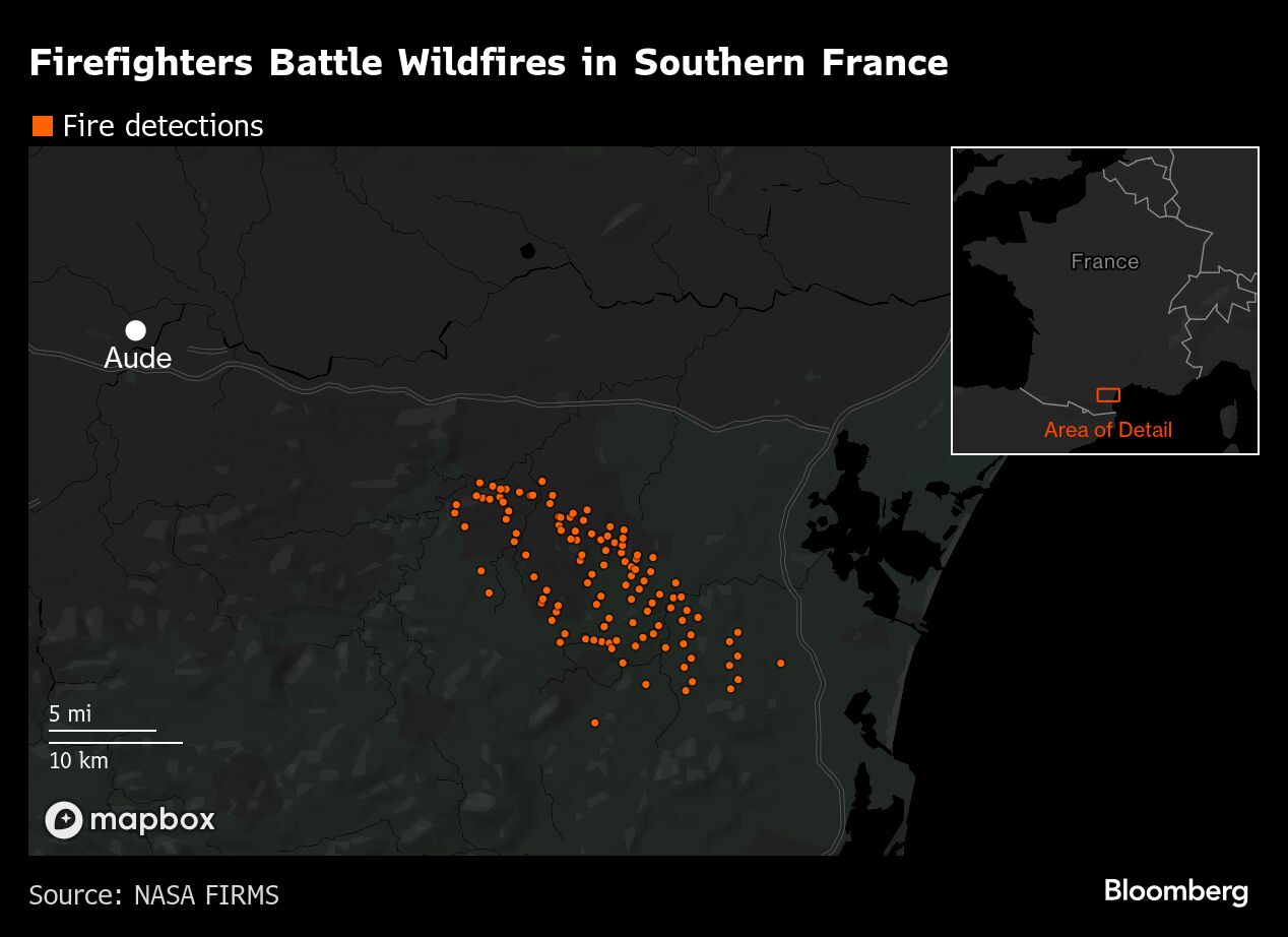 France Contains Wildfire But Heat Wave Set to Intensify
