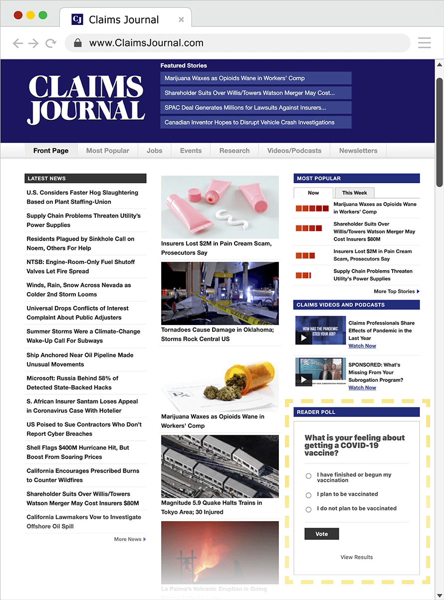 Lead Generation & Thought Leadership - Claims Journal